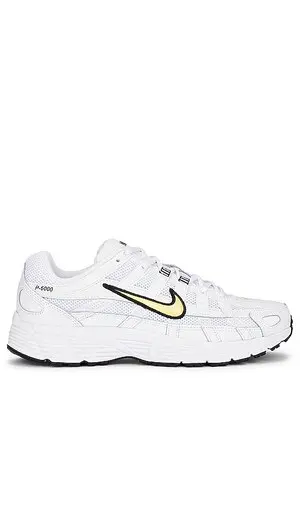 Nike Nike P-6000 Trk3 Sneaker In White.  White  Lemon  Chiffon  & Black