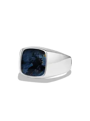 David Yurman Men's Exotic Stone Signet Ring - Pietersite  - Pietersite