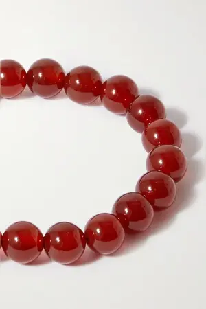 Lié Studio Rose Gold-plated Carnelian Bracelet - Red