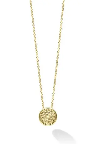 Lagos Meridian Circle Chain Pendant Necklace - Gold