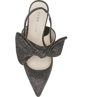 KOKO + PALENKI Francisme Pointed-toe Pump - Black Iridescent Leather