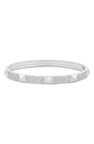 SHYMI Studded Pavé Bangle - Silver