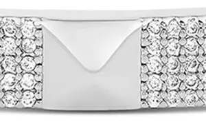 SHYMI Studded Pavé Bangle - Silver