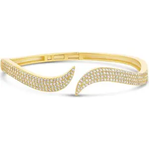 SHYMI Pavé Curl Cuff Bracelet - Gold