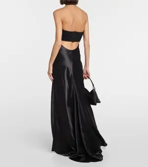 Staud Wayfaring Strapless Maxi Dress - Black