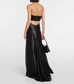 Staud Wayfaring Strapless Maxi Dress - Black