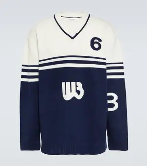 WALES BONNER Motif Intarsia Wool Sweater