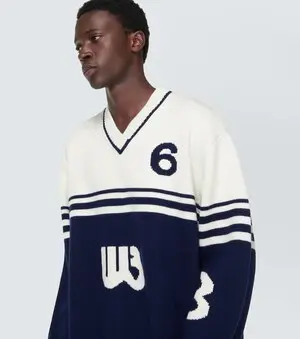 WALES BONNER Motif Intarsia Wool Sweater