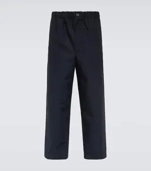 JIL SANDER Straight Cotton Pants - Blue