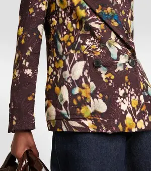 Dries Van Noten Floral Double-breasted Blazer