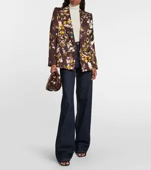 Dries Van Noten Floral Double-breasted Blazer