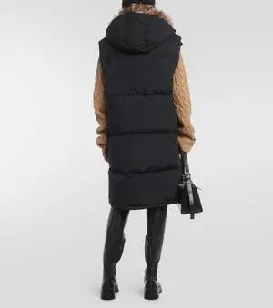 YVES SALOMON Shearling-trimmed Down Vest