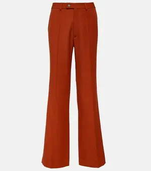 TOD'S Wool Crêpe Wide-Leg Trousers