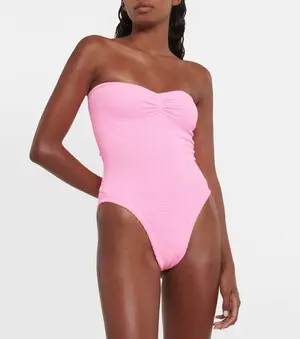 Hunza G Brooke Bandeau Swimsuit - Pink