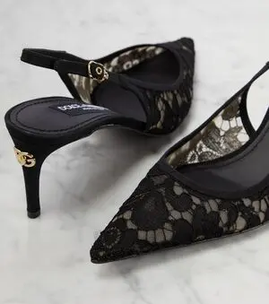 Dolce & Gabbana Lace Slingback Pumps