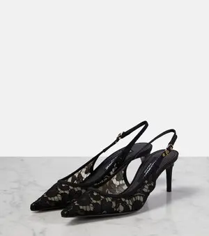Dolce & Gabbana Lace Slingback Pumps