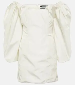 Jacquemus Off-shoulder Mini Dress - White