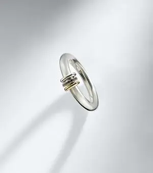 SPINELLI KILCOLLIN Sirius Max Sterling And 18k Gold Ring With Black Diamonds