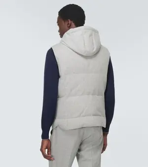 Brunello Cucinelli Wool-blend Down Vest