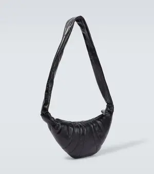 LEMAIRE Small Leather Shoulder Bag - Black