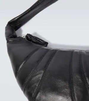 LEMAIRE Small Leather Shoulder Bag - Black