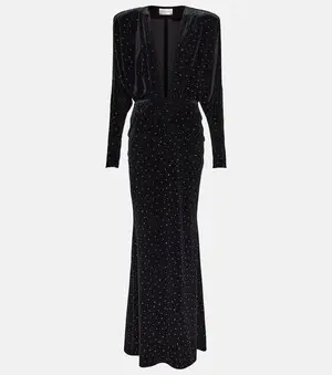 Alexandre Vauthier Crystal-embellished Gown - Black