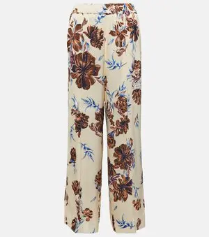 JIL SANDER Jil Sander Floral Print Wide-Leg Pants