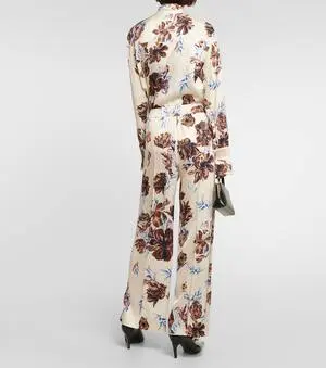JIL SANDER Floral Print Wide-leg Pants