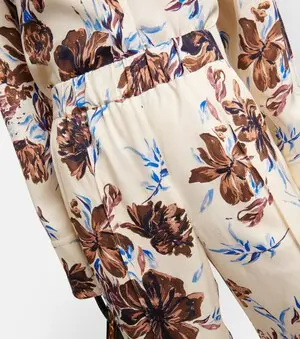 JIL SANDER Floral Print Wide-leg Pants