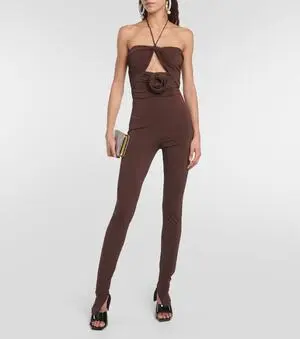 Magda Butrym Floral-appliqué Cutout Jumpsuit