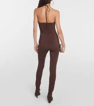 Magda Butrym Floral-appliqué Cutout Jumpsuit