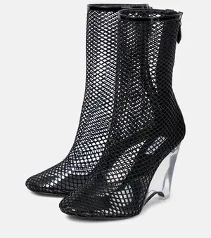 Alaïa La Cage Mesh Ankle Boots