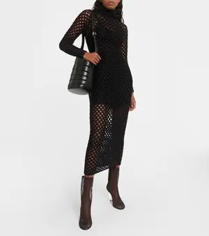 Alaïa La Cage Mesh Ankle Boots