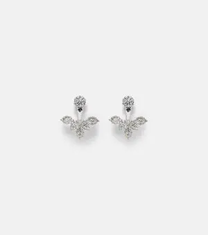 Yeprem Moonflower 18kt White Gold Diamond Earrings - Silver