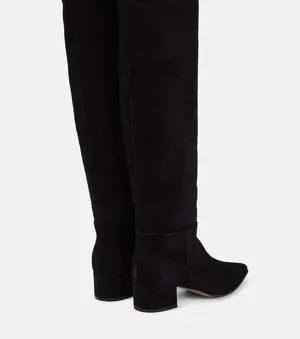 GIANVITO ROSSI Suede Knee-high Boots - Black