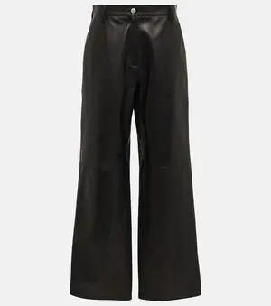 Magda Butrym High-rise Wide-leg Leather Trousers