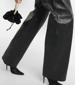 Magda Butrym High-rise Wide-leg Leather Trousers