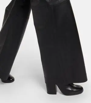 JOSEPH Ashbridge Leather Wide-leg Pants
