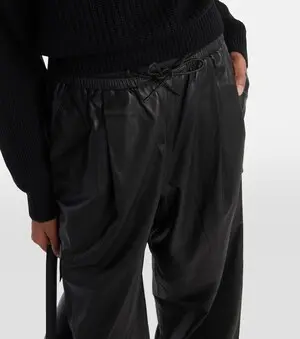 YVES SALOMON Leather Pants - Black
