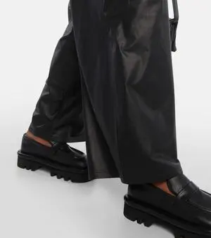 YVES SALOMON Leather Pants - Black