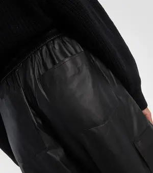 YVES SALOMON Leather Pants - Black