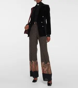 Etro Velvet Wide-leg Pants