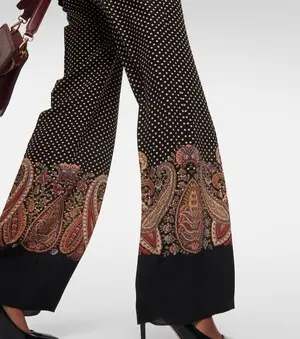 Etro Velvet Wide-leg Pants