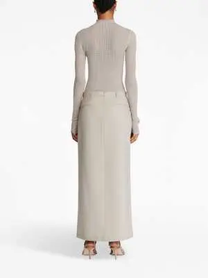 DION LEE Wool Midi Skirt With Zip Detail