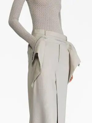 DION LEE Wool Midi Skirt With Zip Detail