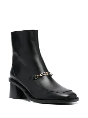 Sandro 60mm Buckle-detailing Leather Ankle Boots