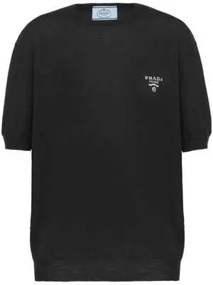 Prada Crew-neck Cashmere Sweater - Black