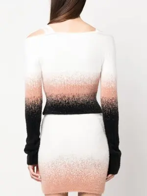 Ottolinger Gradient-effect Off-shoulder Knitted Jumper