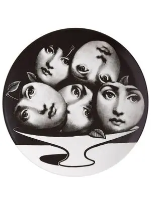FORNASETTI Tema E Variazioni N.104 Wall Plate - Black