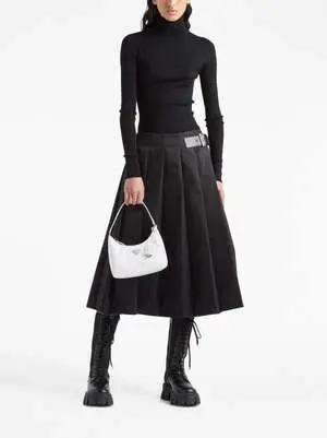 Prada Logo-intarsia Turtleneck Sweater - Black